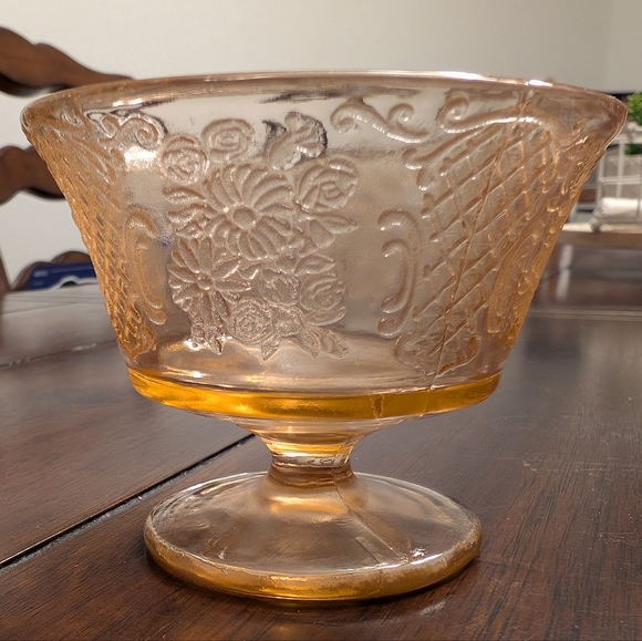 Vintage | Dining | Vintage Pink Depression Glass Compote Dish | Poshmark